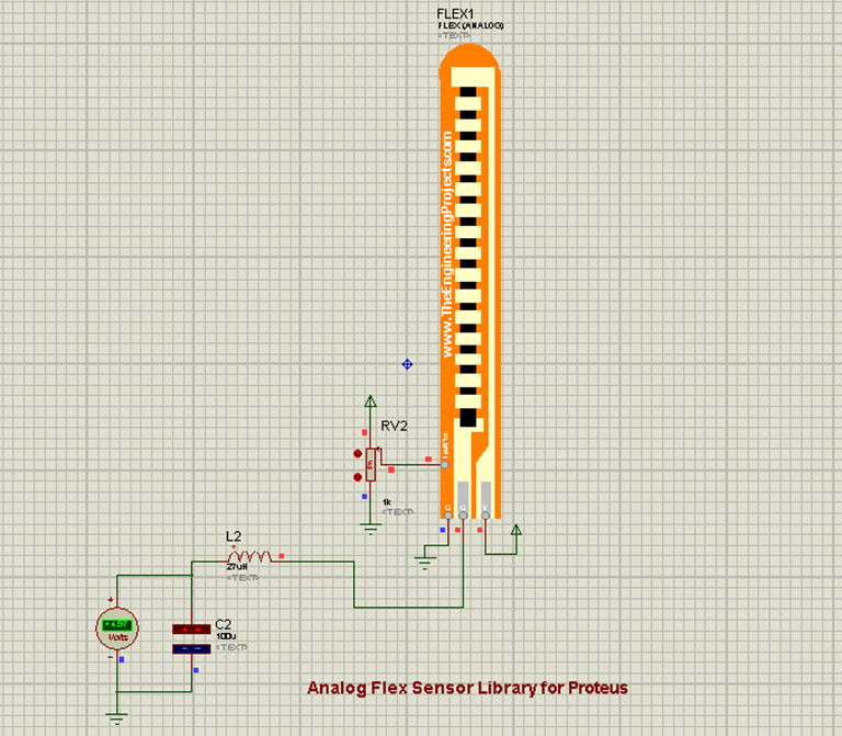 Analog Flex Sensor Library for Proteus - The Engineering Projects