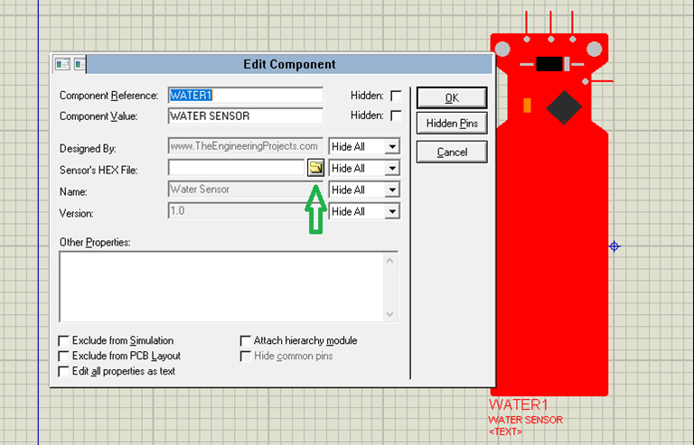 Water Sensor Library For Proteus - The Engineering Projects