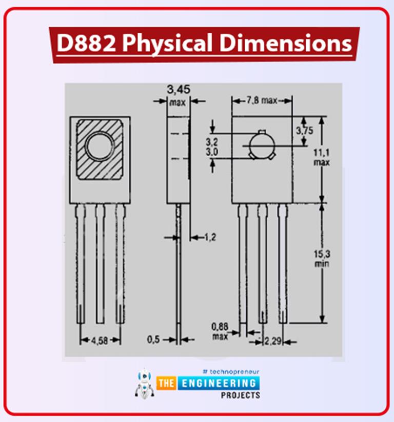 D882 Fiches Technique : D882 Transistor Pinout, Equivalent, Uses, Features – SWTB
