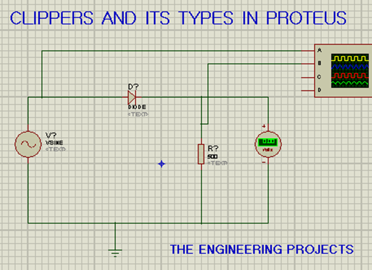 Series Clippers and its types in Proteus - The Engineering Projects