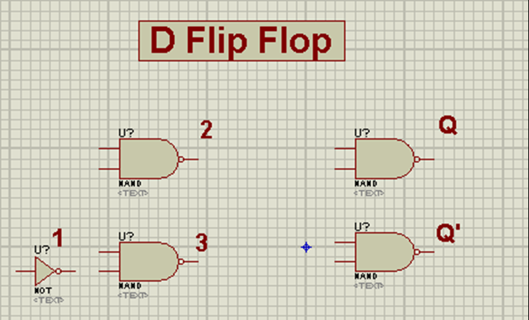 D-Type Flip Flop Circuit Diagrams in Proteus - The Engineering Projects