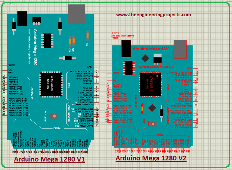 Arduino Mega 1280 Library for Proteus V2.0 - The Engineering Projects