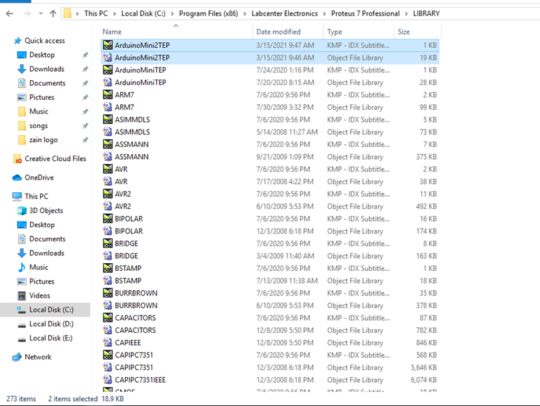 Arduino Mini Library for Proteus V2.0 - The Engineering Projects