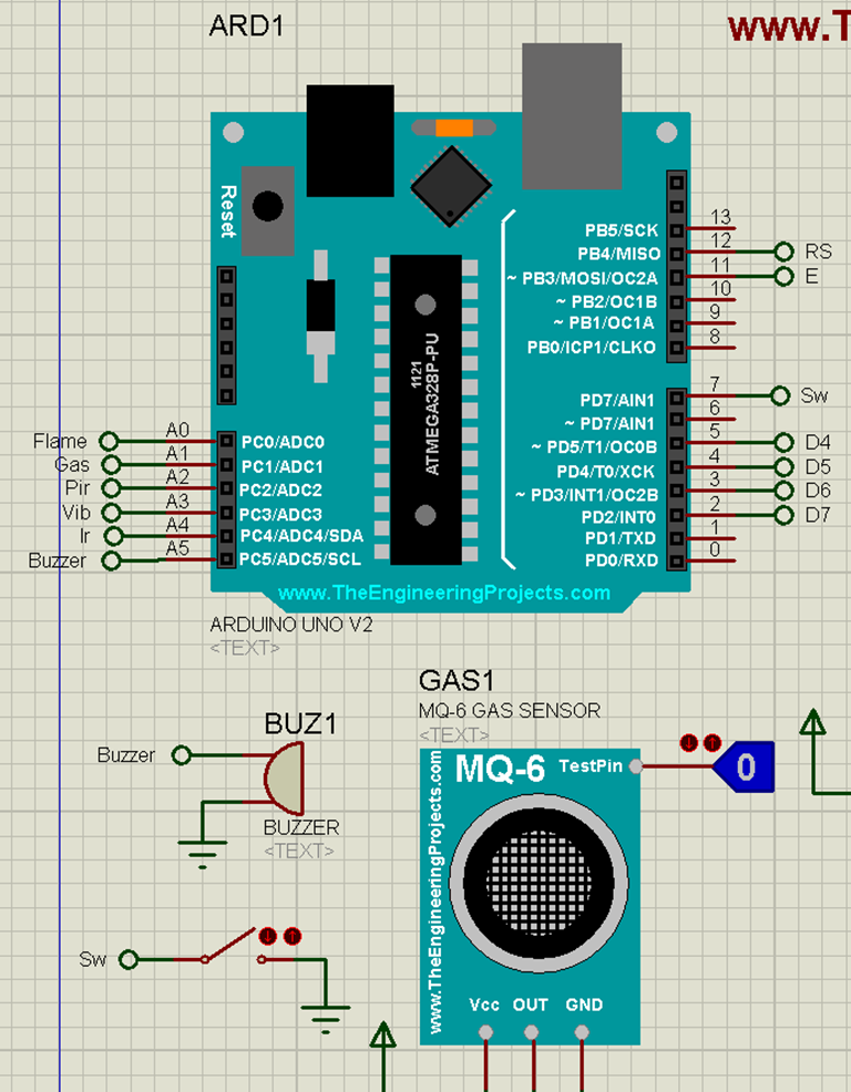 Home Security System using Arduino UNO in Proteus - The Engineering ...