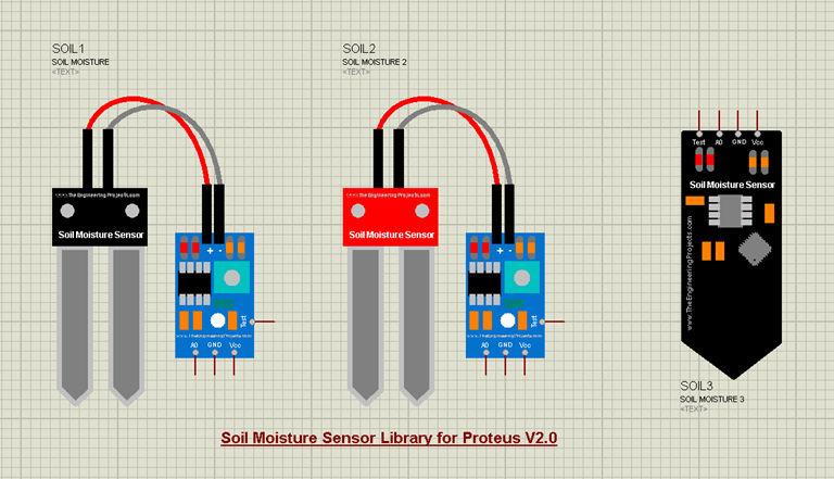 Soil Moisture Sensor Library for Proteus V2.0 - The Engineering Projects
