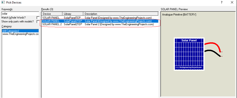 Solar Panel Library for Proteus V2.0 - The Engineering Projects