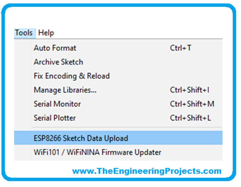 Create Webserver With Esp8266 Using Spiffs The Engineering Projects