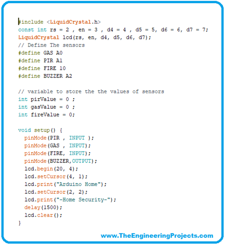 Smart Home Security System Using Arduino The Engineering Projects