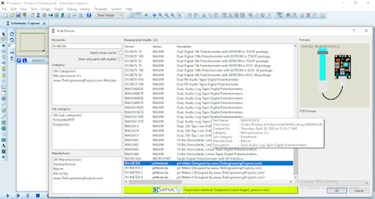 pH Sensor Library for Proteus - The Engineering Projects
