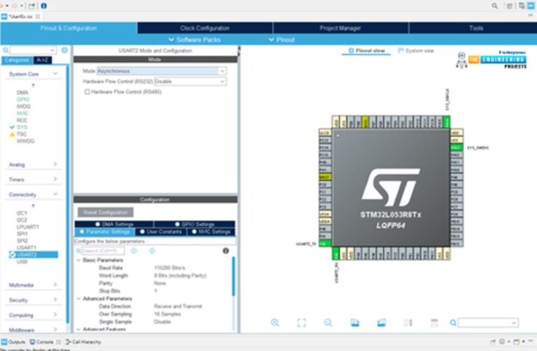 STM32 Serial Communication in Polling Mode - The Engineering Projects