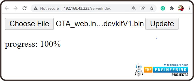 ESP32 Over The Air (OTA) Web Updater - The Engineering Projects