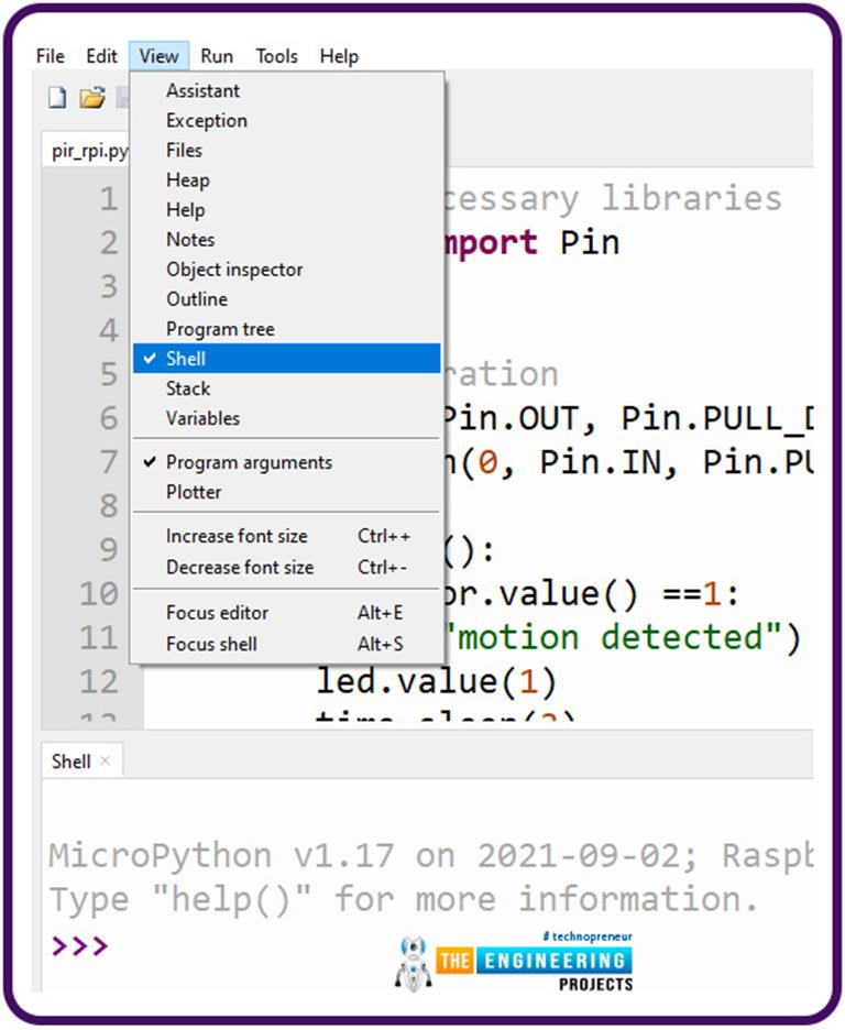 Interfacing PIR Motion Sensor and Raspberry Pi Pico Module with ...