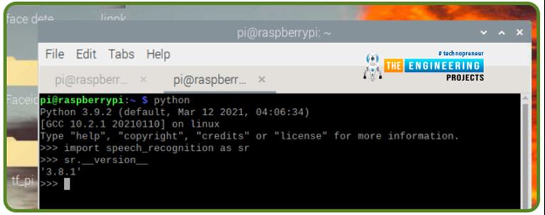Speech Recognition System Using Raspberry Pi 4 The Engineering Projects