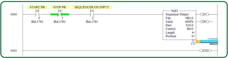 Sequencer Output Instruction In Plc Ladder Logic Programming The Engineering Projects