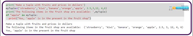 Tuple DataType in Python - The Engineering Projects Tuple DataType in Python - The Engineering Projects