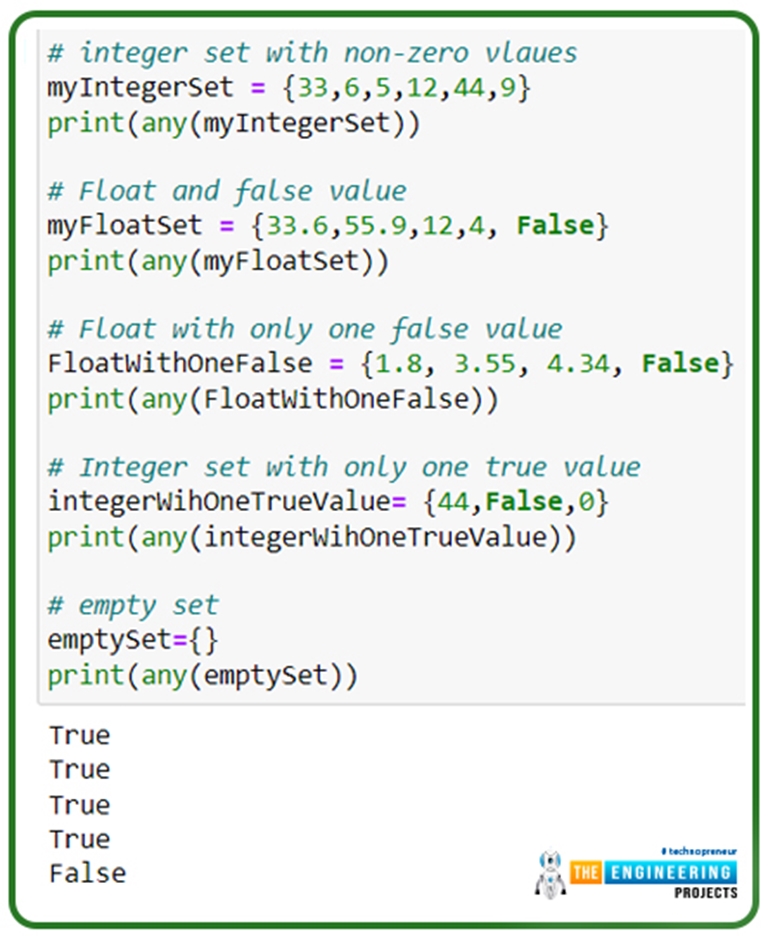 Set Sequence Examples with the Built-in Function - The Engineering Projects