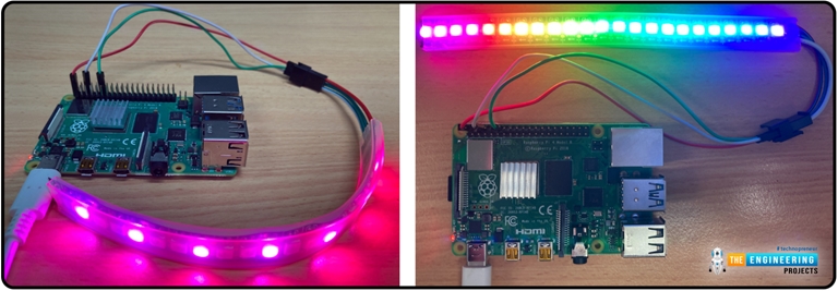 Interface a Ws2812 RGB with Raspberry Pi 4 - The Engineering Projects