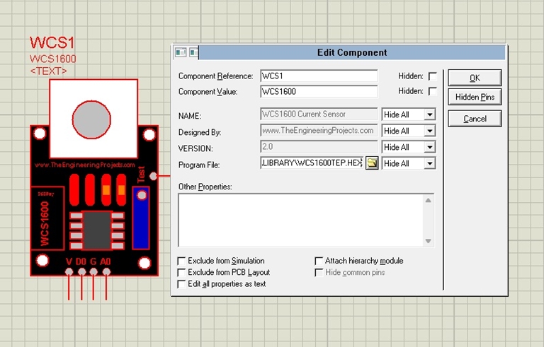 Current Sensor Library for Proteus - The Engineering Projects