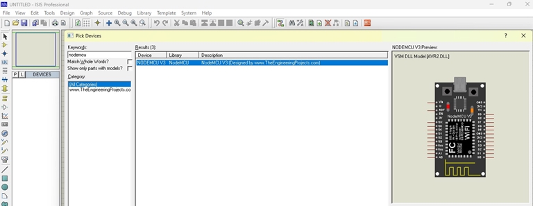 NodeMCU Library for Proteus - The Engineering Projects