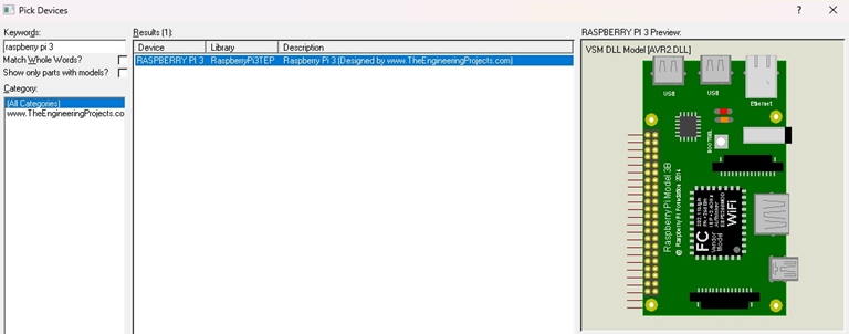 Raspberry Pi 3 Library for Proteus - The Engineering Projects