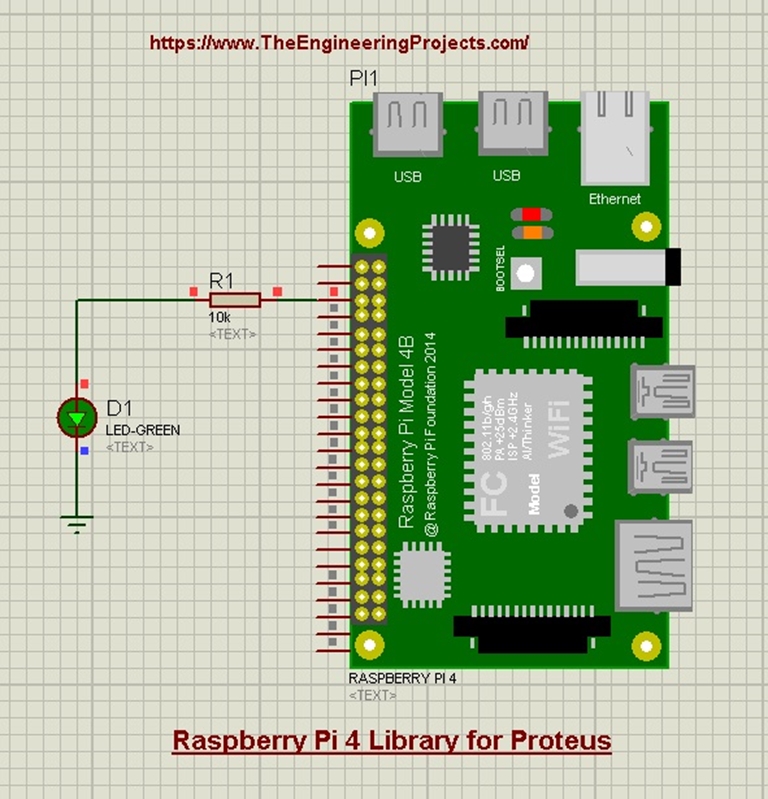 Raspberry Pi 4 Library for Proteus - The Engineering Projects