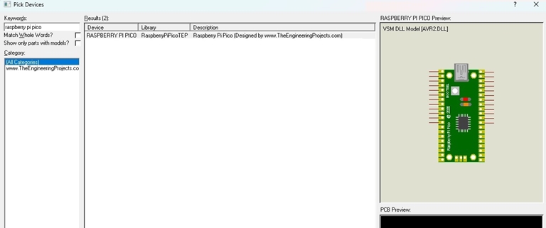 Raspberry Pi Pico Library for Proteus - The Engineering Projects
