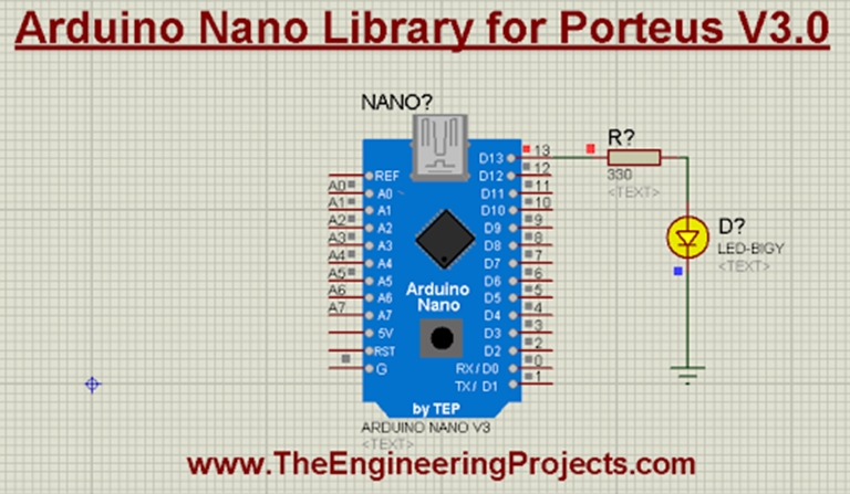 Arduino Nano Library for Proteus V3.0 - The Engineering Projects