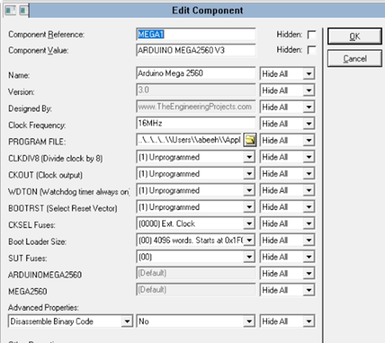 Arduino Mega 2560 Library for Proteus V3.0 - The Engineering Projects