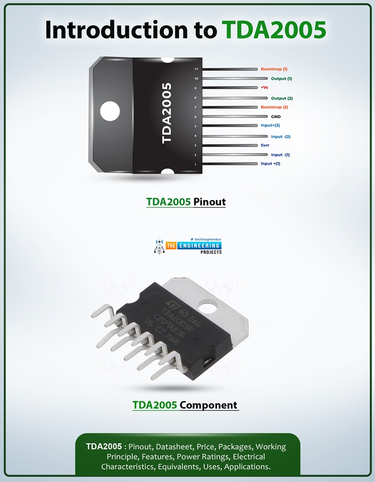 TDA2005 Amplifier Datasheet, Pinout, Features & Applications - The ...