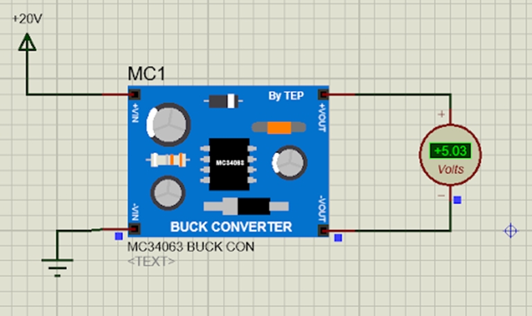 MC34063 Buck Converter Library for Proteus - The Engineering Projects