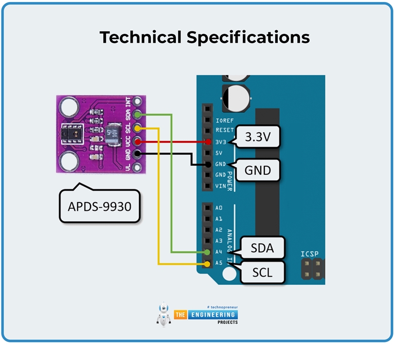 Apds 9930 Digital Ambient Light And Proximity Sensor The Engineering Projects