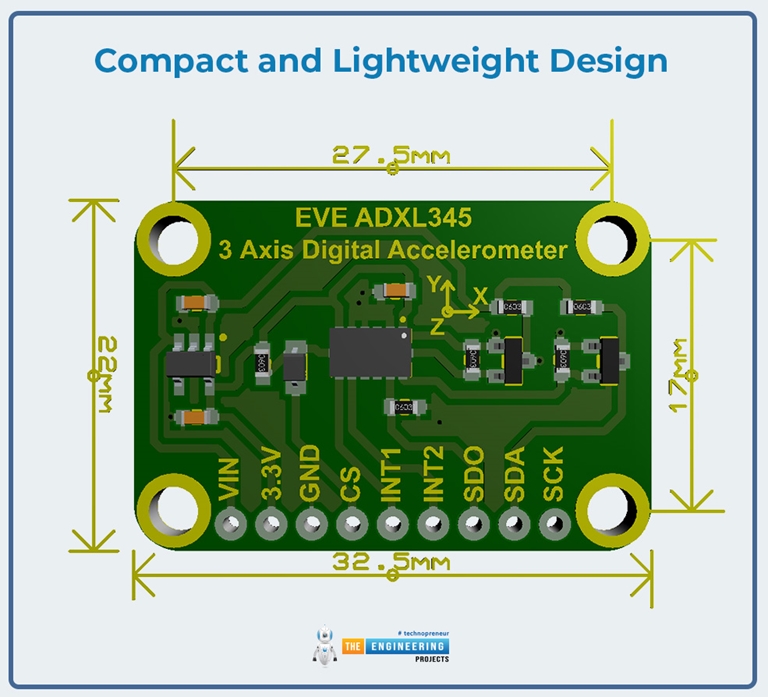 ADXL345 3-Axis Digital Accelerometer - The Engineering Projects