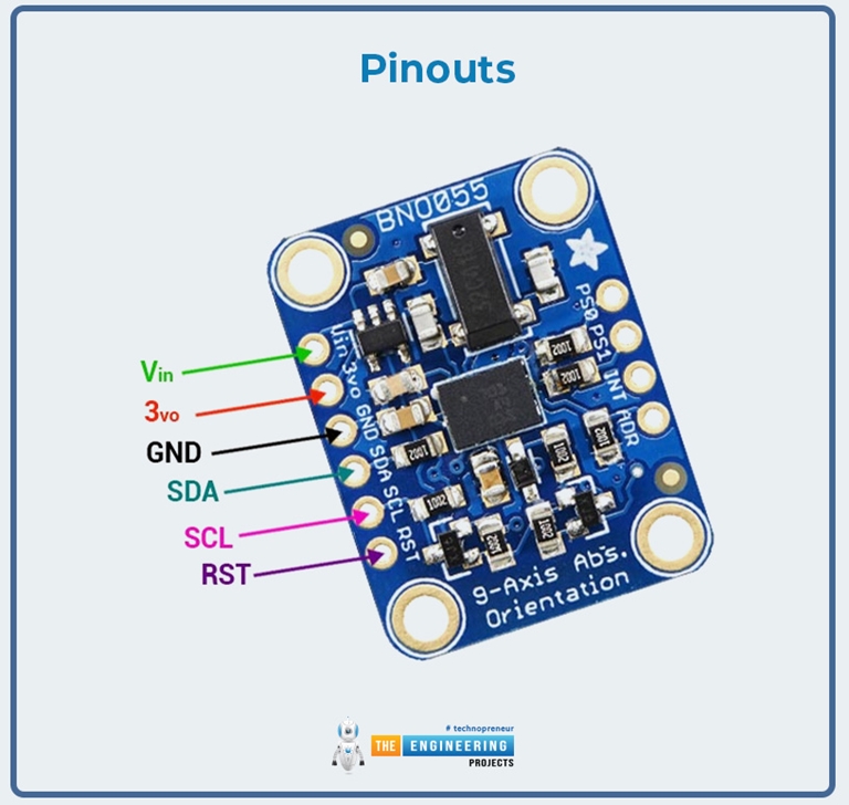Bno055 Intelligent 9 Axis Absolute Orientation Sensor Module The Engineering Projects